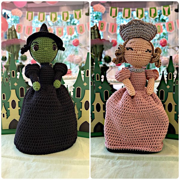 Reversible Crochet PATTERN — Glinda and Elphaba Reversible Witches - Etsy