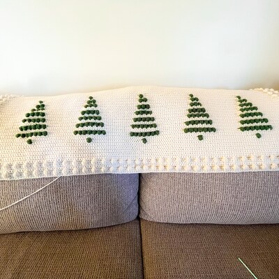 Crochet Pattern Blanket Christmas Pine Tree Fall Crochet DIY - Etsy