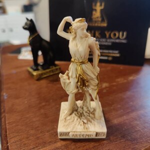 Vintage Artemis Mini Statue Small Hand-painted Ancient Greek - Etsy