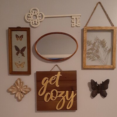 Get Cozy Sign, Above Bed Decor, Guest Bedroom Signs, Get Cozy Bedroom ...