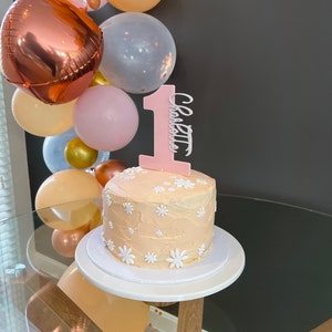 One Cake Topper Girl, 1 Cake Topper Girl, First Birthday Cake Decor ...