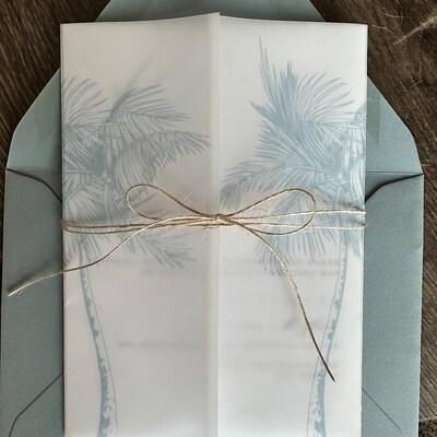 Beach Wedding Invitation Vellum Jacket Seashell Vellum Wrap for 5x7 ...