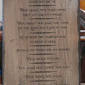 The Ten Commandments Laser Engraved Porch Edition - Etsy