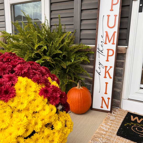 Hey There Pumpkin Sign | 3D Wood Sign | Pumpkin Sign | Fall Sign | Fall ...