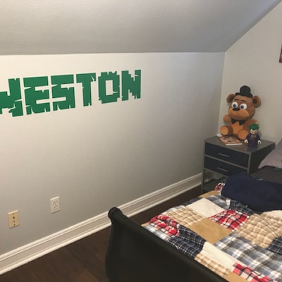 Personalized Gamer Name Decal Minecraft My Name Decal Minecraft ...