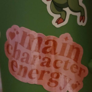 Main Character Energy Sticker // Funny, Cute, Reading, Bookish ...