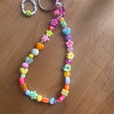 Custom Beaded Keychain Personalized Y2K Keychain 90s Keychain Colorful ...