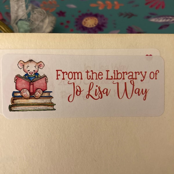 Personalized TEACHER BOOK or Return ADDRESS Labels, Apple, Read, Sets ...