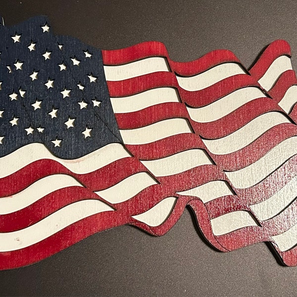 Wavy Flag, Waving Flag, SVG, Laser Cutting File - Etsy