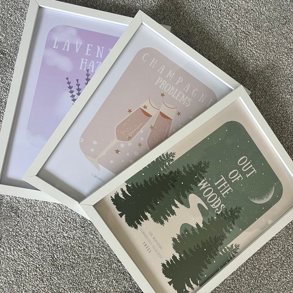 Set of 3 | Taylor Inspired Prints, Posters, Gallery Wall, Multi-set ...