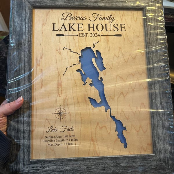 Personalized Wood River Map - Custom Engraved Wooden River Map - Unique ...