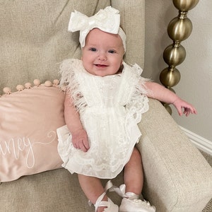 Baby Tiara Hair Band for Baptism Christening Lace and Pearls - Etsy UK