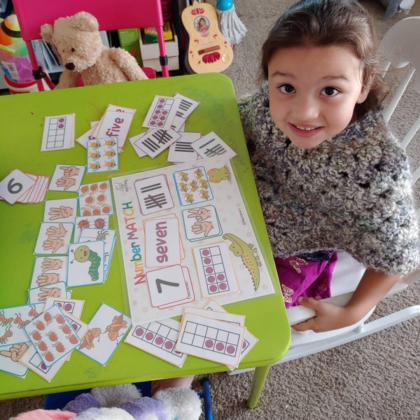 Montessori Counting Activity for Toddlers Number Match Practice 1 to 10 ...