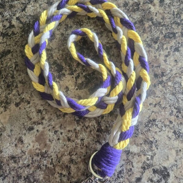 CUSTOM! Macrame Lanyard , Braided Lanyard for ID and Keys ,macrame ...