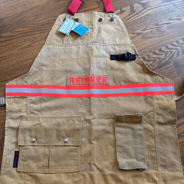 Firefighter Turnout Gear Barbeque Apron, BBQ Grilling Apron - Etsy