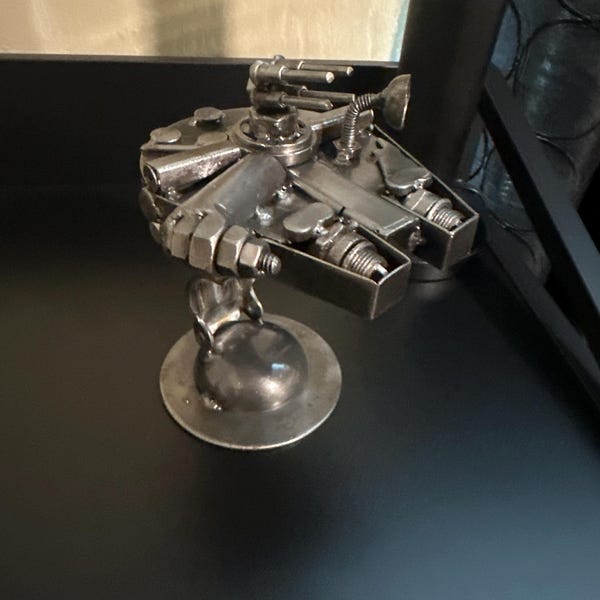 Excavator Scrap Metal Sculpture, Backhoe Tractor Loader Scrap Metal ...