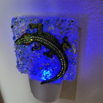 Starfish Glass Tree, LED Lights, ONE Starfish BLUE Tree, 9, Coastal ...