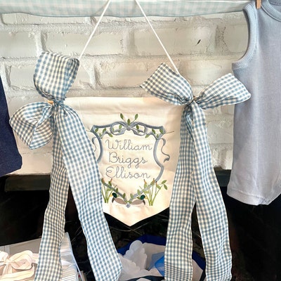 Monogrammed Simple Bow Burp Cloth or Bib - Etsy