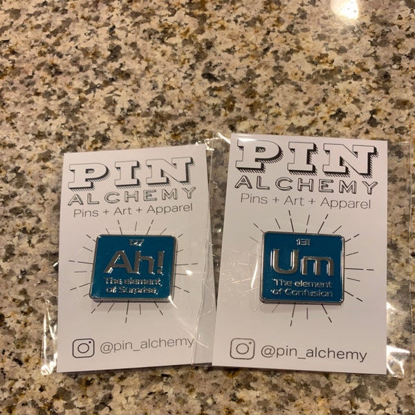 Enamel Pin - Science Enamel Pins - Periodic Element Pin - Funny Pins ...
