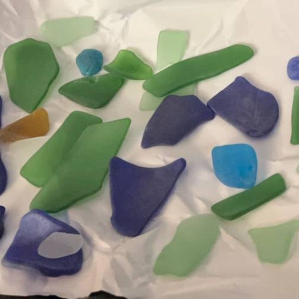 Large Sea Glass Beach Glass Ocean Tumbled Sea Glass Frosty Sea Glass ...