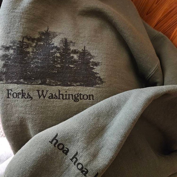 Hoa Hoa Hoa Sweatshirt, Twilight Inspired Sweatshirt, Forks Sweatshirt ...