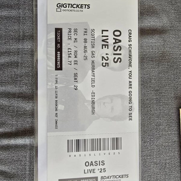 Personalised Mock Gig/concert Ticket Birthday / Christmas Gift | Any ...