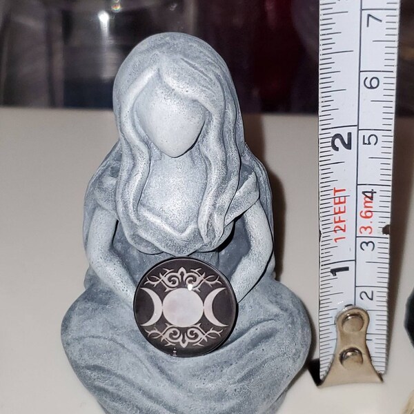 Triple Moon Goddess Statue - "goddess Hecate" - Moon Goddess Mini ...