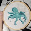Octopus Cross Stitch Kit Beginners Cross Stitch Kit Mini Cross Stitch ...