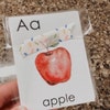 ALPHABET Cards Watercolor Montessori Flash Educational Material ...