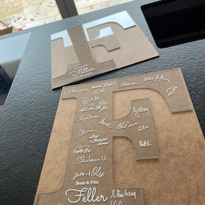 Personalized Wedding Guest Book Sign Letter Acrylic Guestbook ...