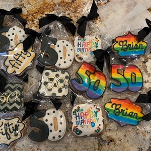 Number Custom Anniversary Cookies Set of 6 Crunchy Shortbread - Etsy