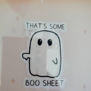 Funny Ghost Sticker, Halloween Stickers, Spooky Season, Boo Sheet ...
