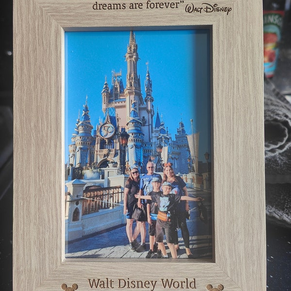 Personalised Disney Photo Frame Gift Disney World Orlando Paris - Etsy