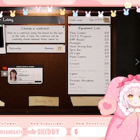 Twitch Cute Pink Bunny Stream Package | Twitch Overlays, Panels, Alerts ...