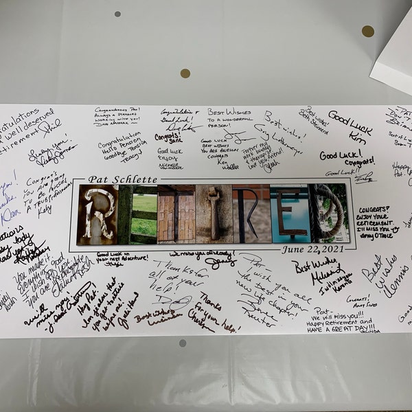 Retirement Signature Gift, Leaving Gift Retirement Signing Gift ...