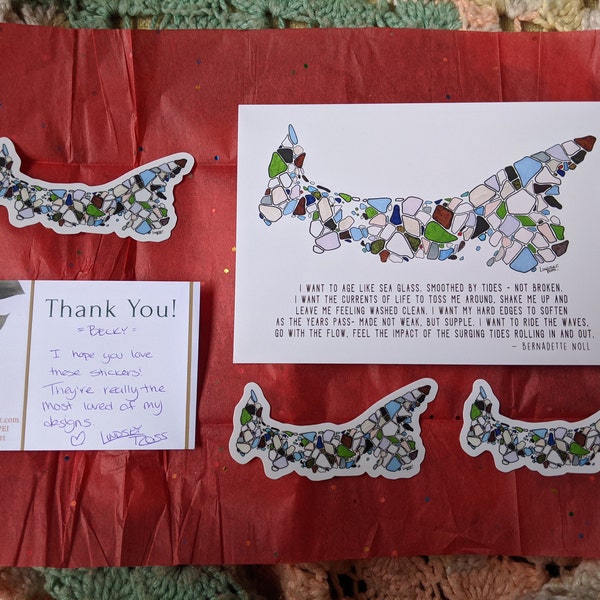 Smoothed Shores // Sea Glass Card // Prince Edward Island Card // PEI ...