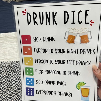 Drunk Dice Drinking Game Fun Party Games for Adults Girls Night Out ...