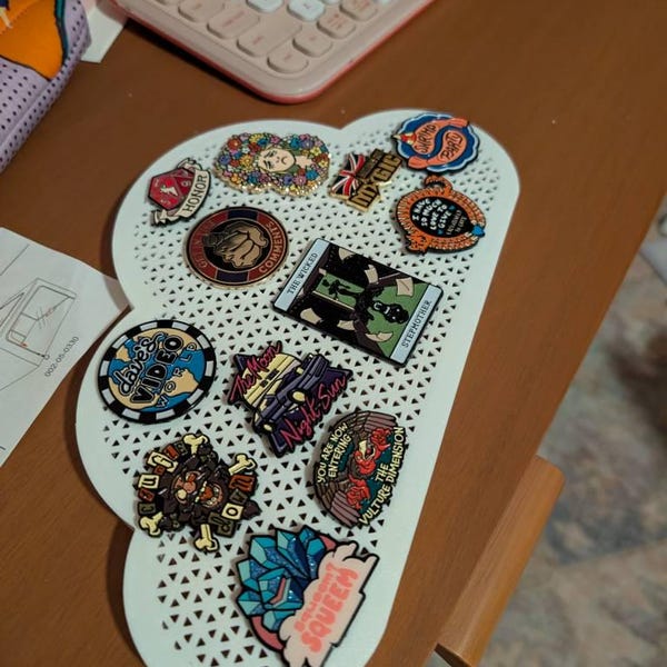 Pin Board (HEXAGON) | 3D Printed Colored Filament | for Enamel Pins ...