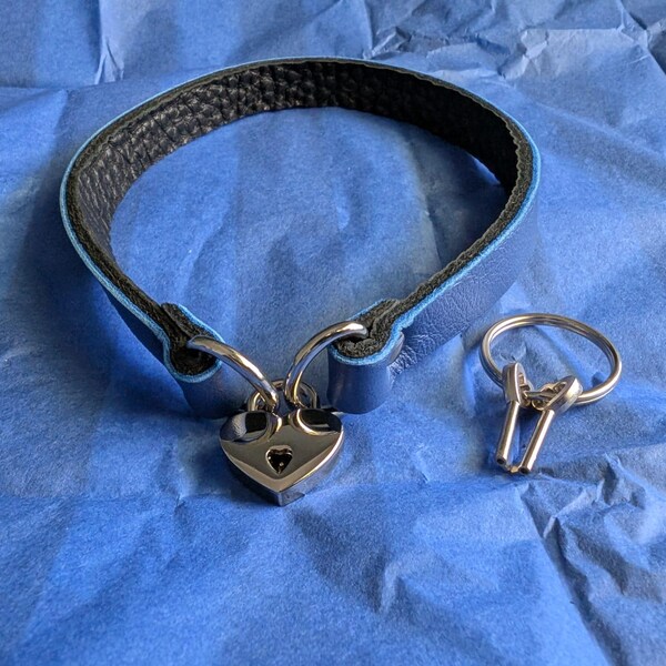 Chain BDSM Lockable Slave Sub Collar With Heart Padlock, Locking Slave ...