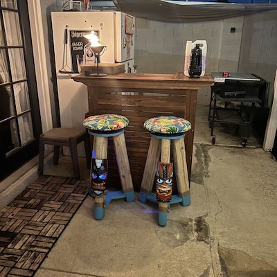 Novelty Tiki-totem Bar Stools - Etsy