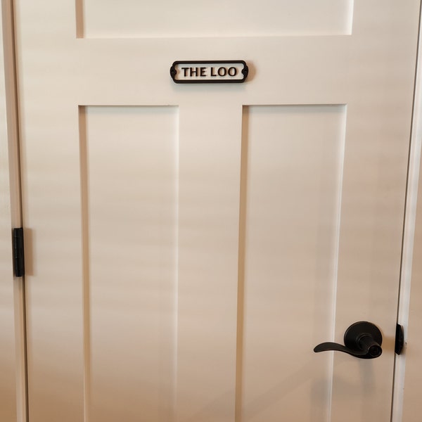 The Loo Door Sign. Wooden Retro Style Plate. British Railway Style. - Etsy