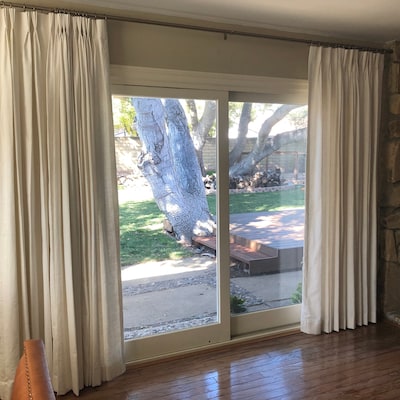 Designer Spot Linen Pinch Pleated Drapery.custom Made Fabric Window ...