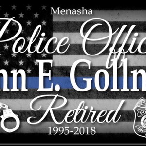 Police Officer Retirement Sign, Police Retired Sign, Police Gift ...