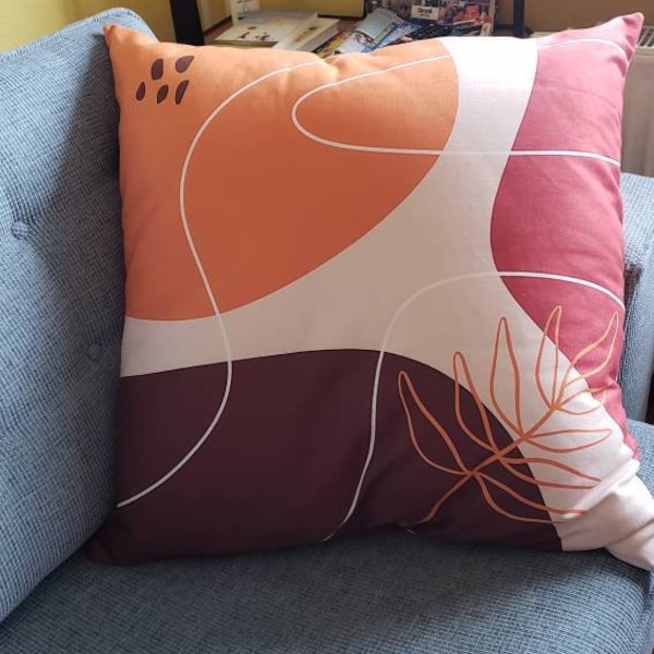 Modern Abstract Pillow Covers, Minimalist Drawings Cushion Cover, Boho ...