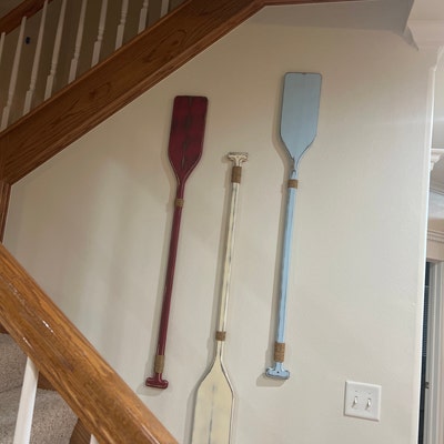 OARS WALL DECOR, Set of 2, 3 or 4 Oars, Decorative Oars, Painted Oars ...