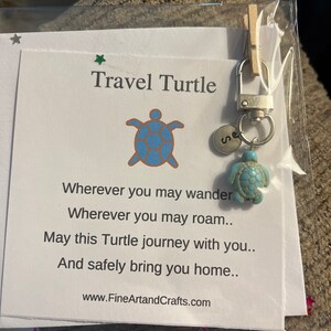 Turtle Keychain, Turtle Keyring, Personalised Gift, Travel Turtle ...