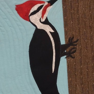Pileated Woodpecker Bird Applique Quilt Pattern Digital Download - Etsy
