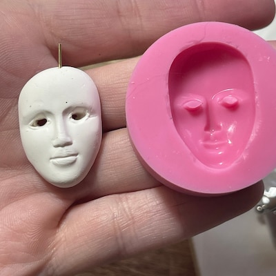 Face Mask Mold Silicone Mould Resin Polymer Clay Fondant Chocolate Wax ...
