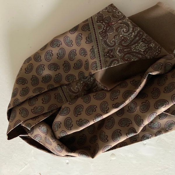 Mens Vintage Paisley 60's Blue Kipper Tie, Gents Rare Retro Psychedelic ...