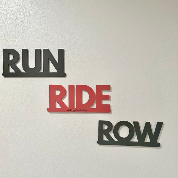 Home Gym Wall Decor Run Sign, Gift for Runner, Workout Room Decor - Etsy